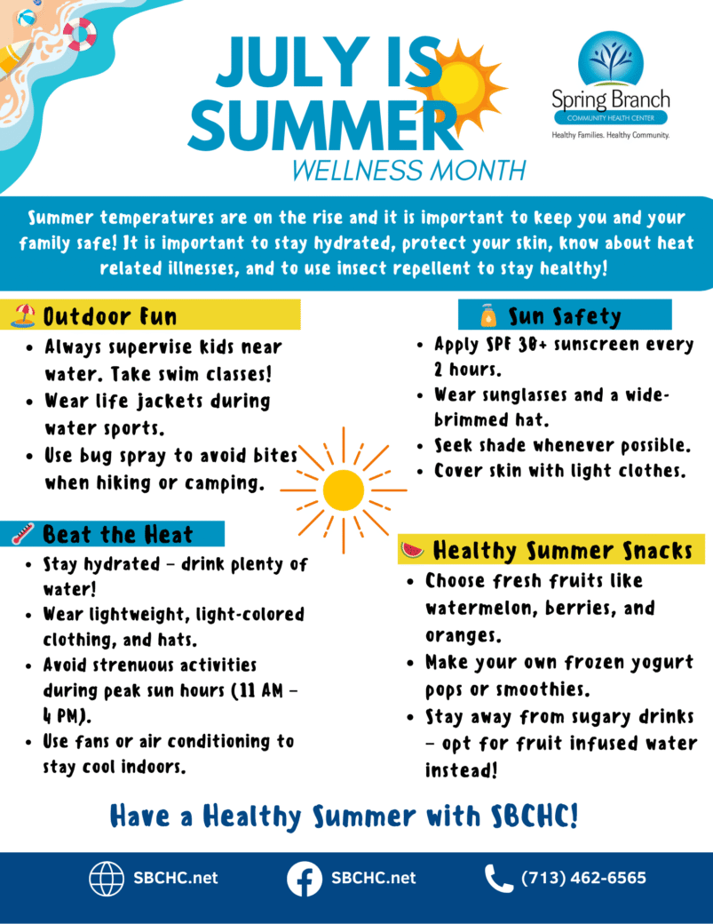 Monthly Health Topic - Spring Branch Community Health Center